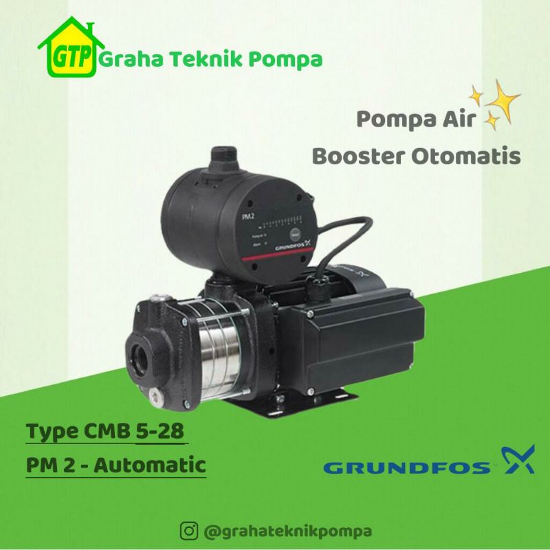 Jual Pompa Booster Grundfos Type CMB 5-28 / PM 1 Pompa Pendorong ...