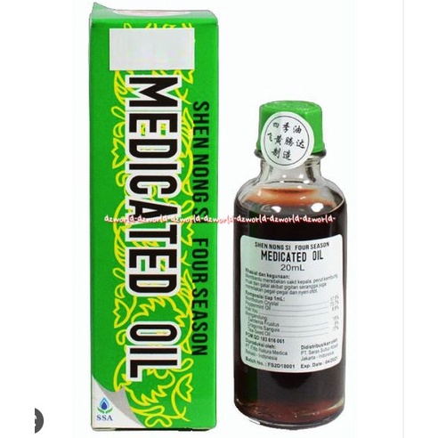 Jual Medicated Oil 20ml Shen Nong Si Four Season Minyak Angin China ...