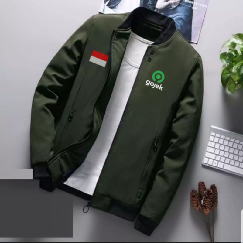 Jual PROMO JAKET GOJEK bordir model lama dan BOMBER | Shopee Indonesia