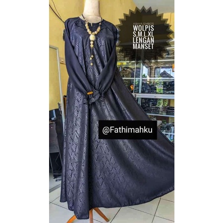 Jual Abaya Embos Renda Hitam/Gamis Embos Termurah Viral | Shopee Indonesia