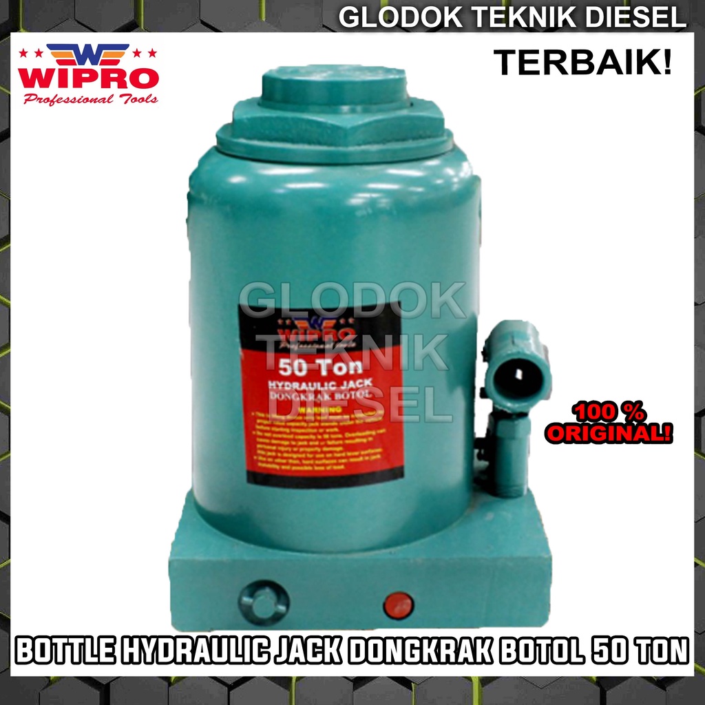Jual WIPRO Dongkrak Botol Hidrolik 50 Ton Hydraulic Bottle Jack 50000 ...