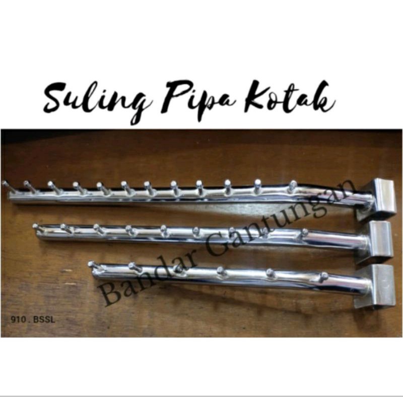 Jual HANGER SULING BESI PIPA KOTAK BARU/ Gantungan Hanger Suling Besi ...
