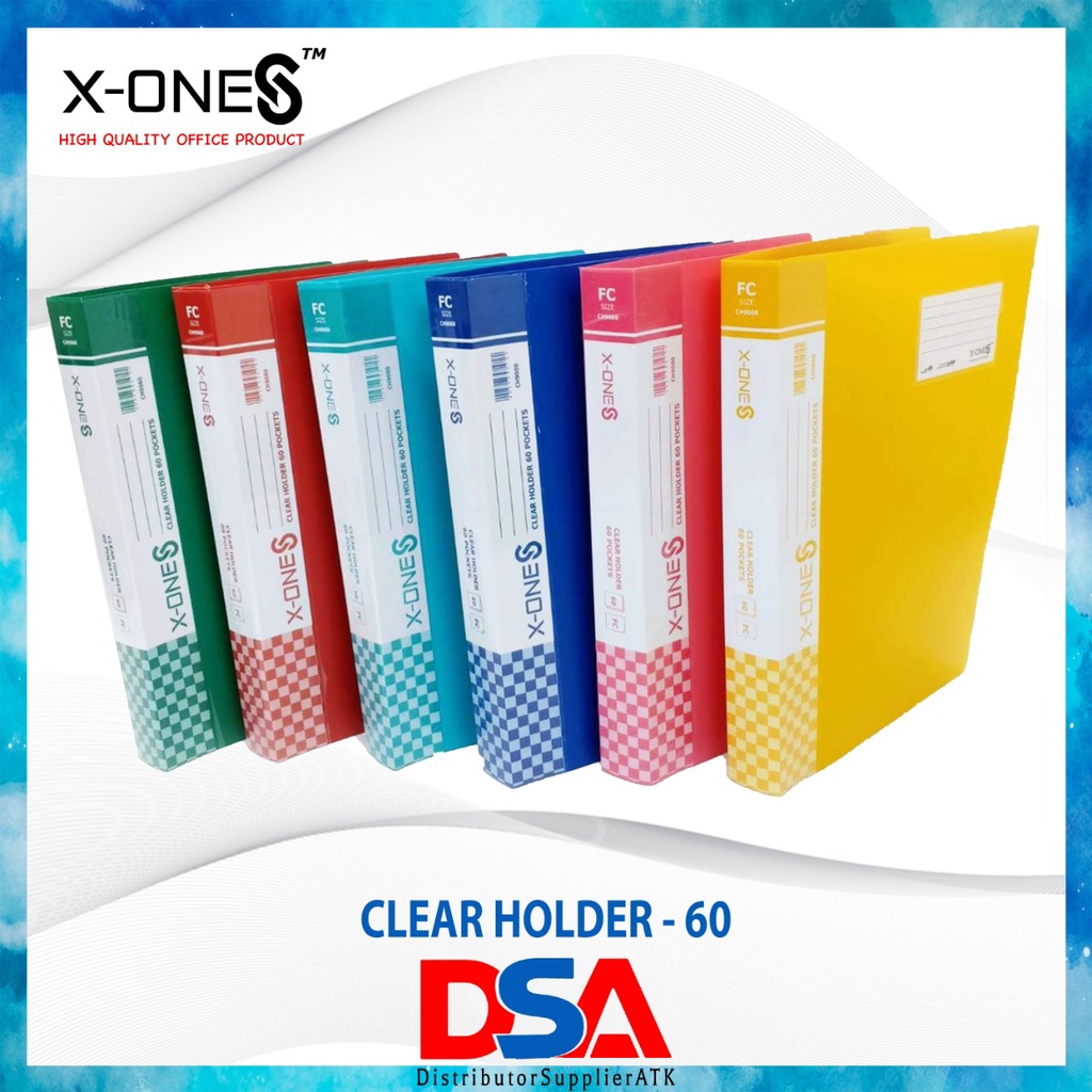 Jual CLEAR HOLDER 60 LEMBAR FOLIO / F4 FOLDER ON / MAP X-ONE / CH60 isi ...