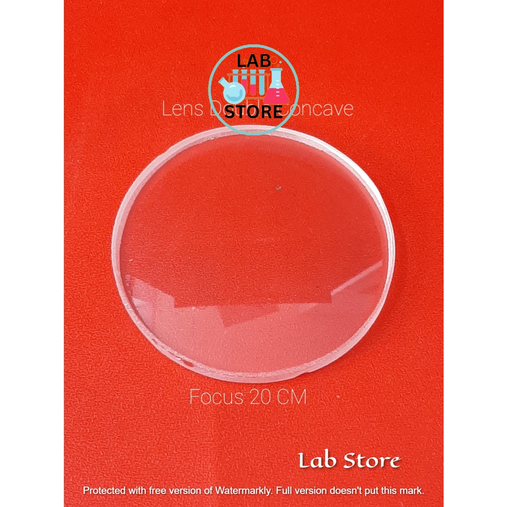 Jual Lensa Cekung / Lens Double Concave Fokus 20 CM Diameter 50 mm ...