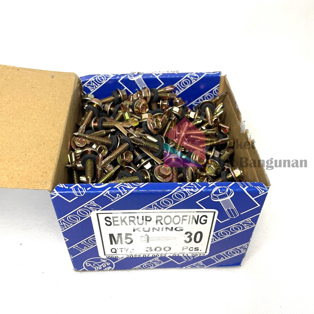 Jual Baut Baja Ringan M5 x 30 (3cm) MOON LION 1 Pak (300 Pcs) / Sekrup ...