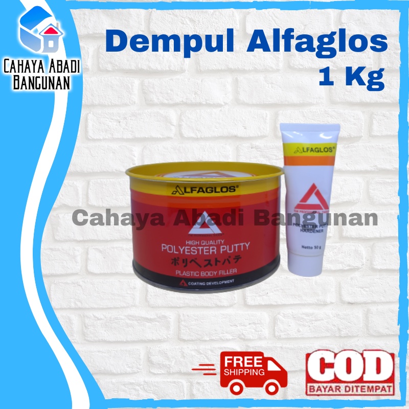 Jual Dempul alfaglos 1kg / polyster putty | Shopee Indonesia