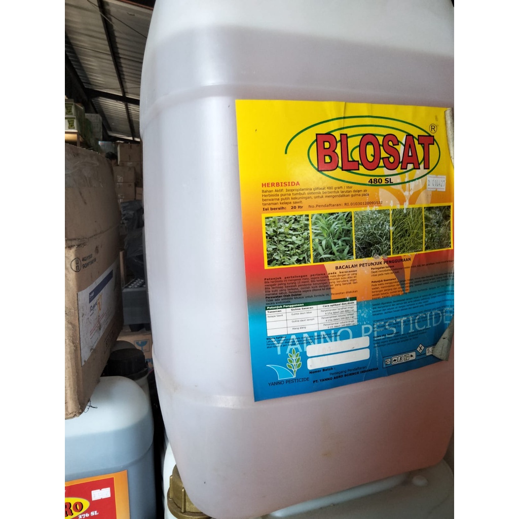 Jual HERBISIDA BLOSAT 480SL 20 Liter Obat Rumput Liar Bahan Aktif ...