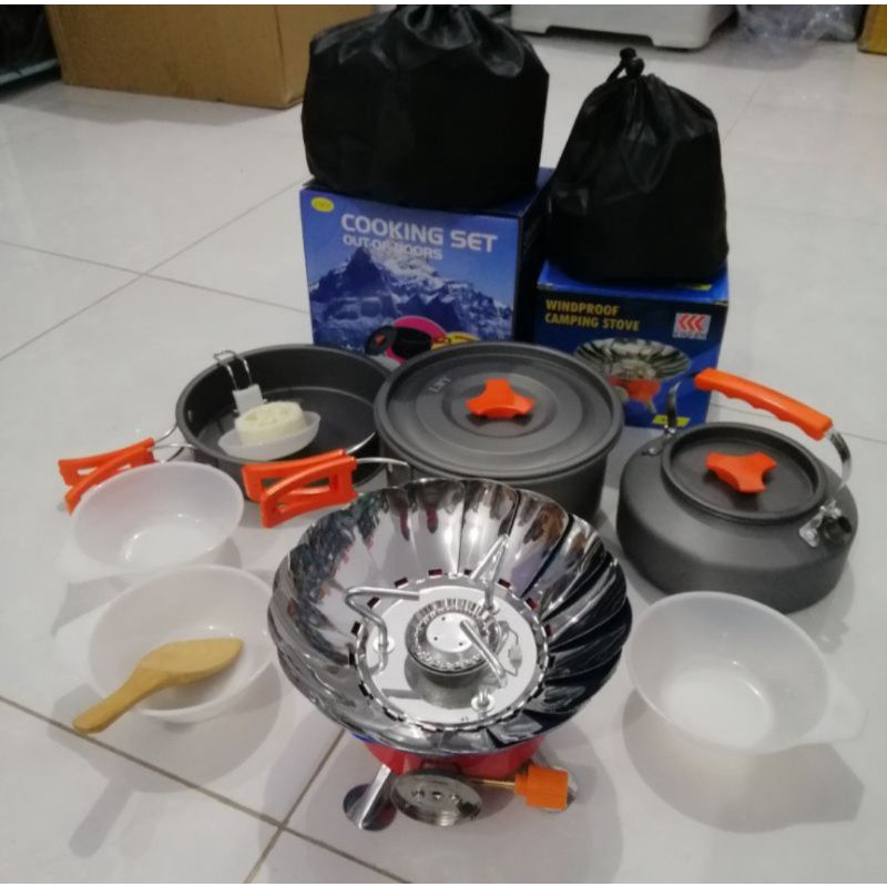 Jual Cooking Set Dan Kompor Portable Teko Ceret DS-308 - Paket Kompor ...