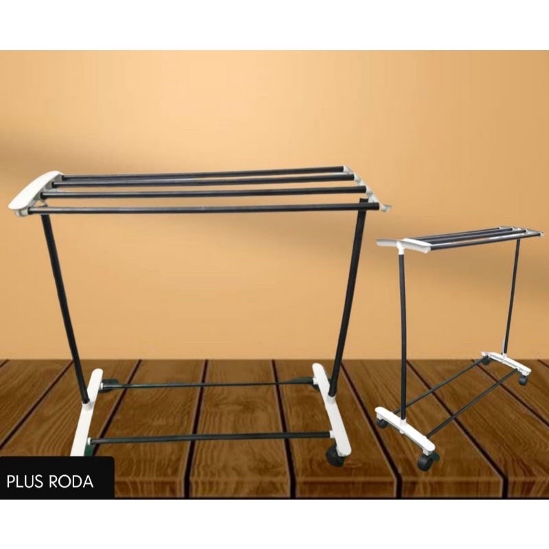 Jual Jemuran Portable Berkualitas / Jemuran Handuk Baju Portable Roda ...