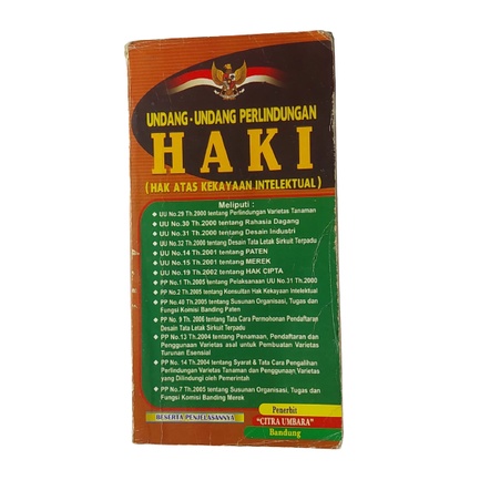Jual Undang-Undang Pelindungan HAKI ( Hak Atas kekayaan Intelektual ) - Citra Umbara | Shopee ...