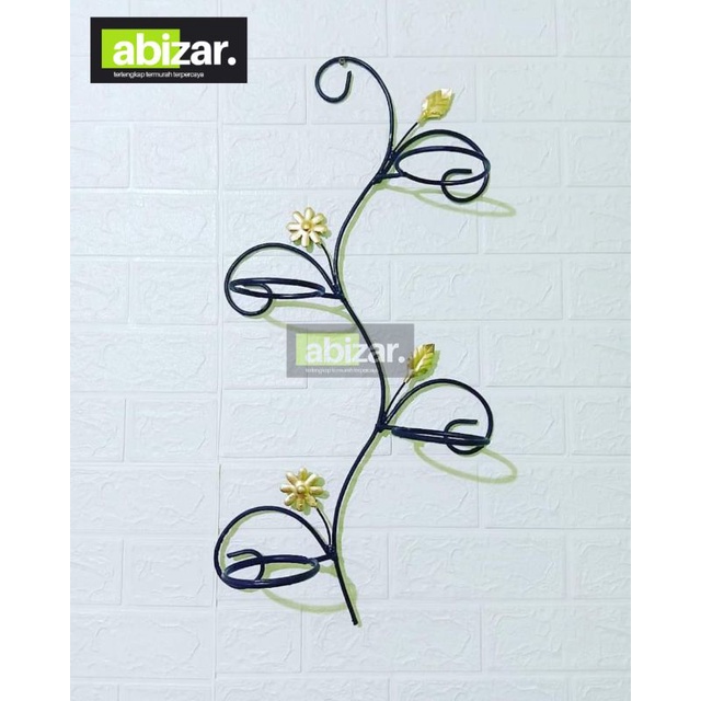 Jual Rak Pot Bunga Tempel Dinding Unik Model Kembang Rak Bunga Besi ...