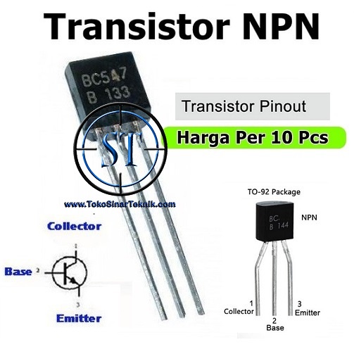 Jual x10 Transistor BC547 / BC546 / BC549 BC 546 BC 547 BC 549 Amplifier NPN TO-92 ISI 10 BUAH ...