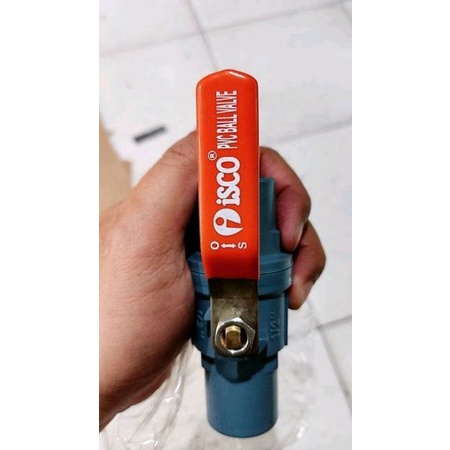Jual Stop Kran Ball Valve gagang besi MDN/ISCO 1/2 inch / Ball Valve 1/ ...