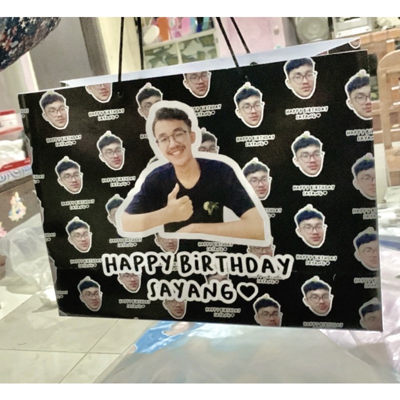 Jual PAPERBAG CUSTOM PAPER BAG MUKA LUCU Muat sepatu detail ukuran ...