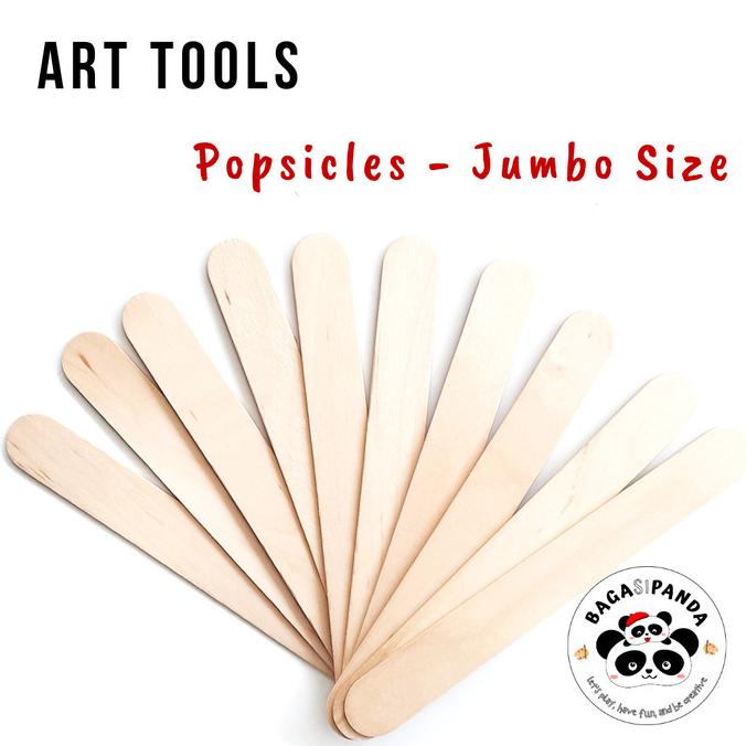 Jual Jumbo Pop Sickle Stick/ Stik Es Krim Besar (1.8cm x 15cm) | Shopee ...
