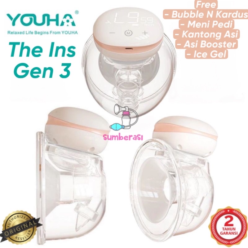 Jual YOUHA THE INS NEXT - GEN 3 WEARABLE BREASTPUMP POMPA ASI HANDSFREE | Shopee Indonesia