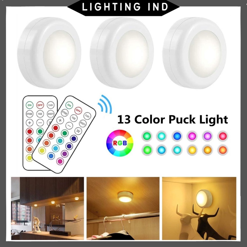 Jual 3PCS/Set Lampu LED Lemari Kabinet Lampu Malam Tidur Sentuh 13 RGB ...