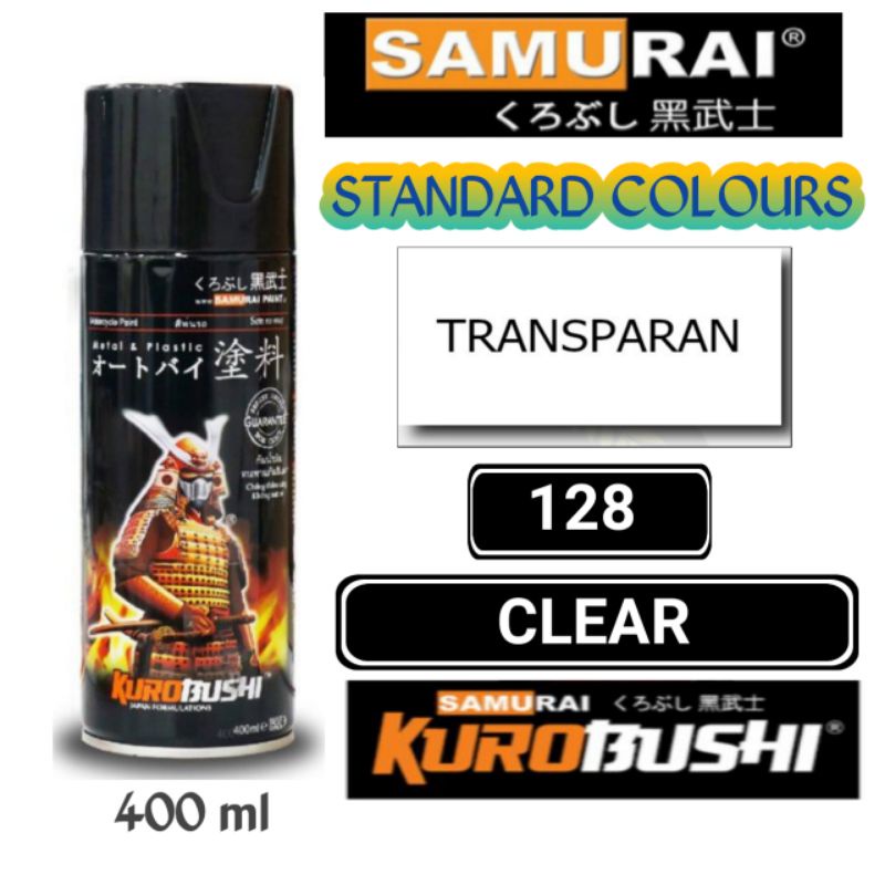 Jual 128 CLEAR GLOSS SAMURAI PAINT 400ml Cat Semprot Pylok Pilok Pylox / Cat Aerosol / Pilok ...