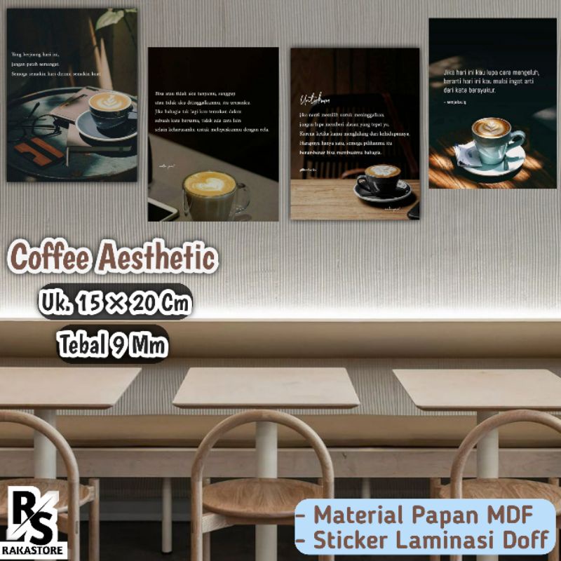 Jual Poster Cofee/ Kata kata Inspirasi/Poster Coffee/Pajangan Dinding ...