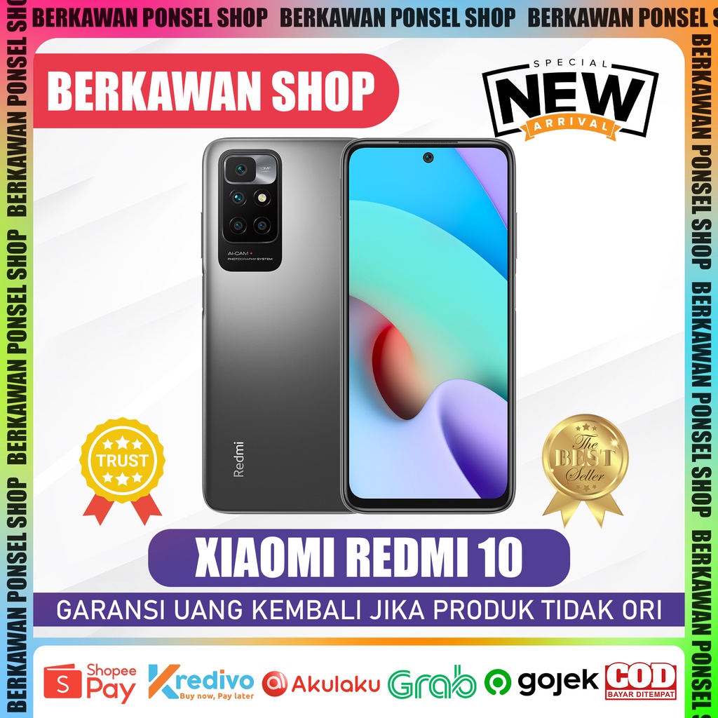 Jual Xiaomi Redmi 10 6/128 GB Garansi Resmi TAM (2022 NEW) | Shopee Indonesia