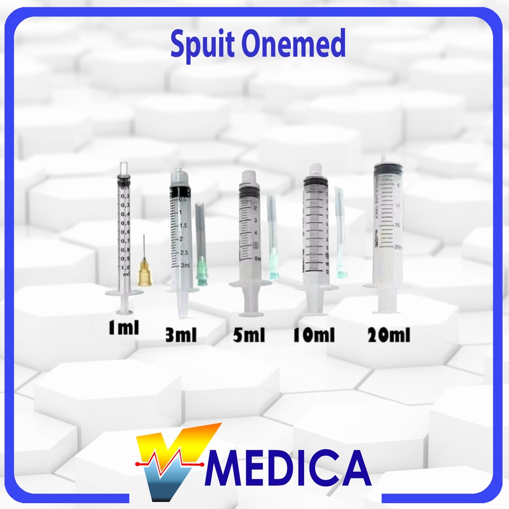 Jual Spuit Onemed 3ml 5ml 10ml 20ml / Suntikan Onemed 3cc, 5cc, 10cc ...