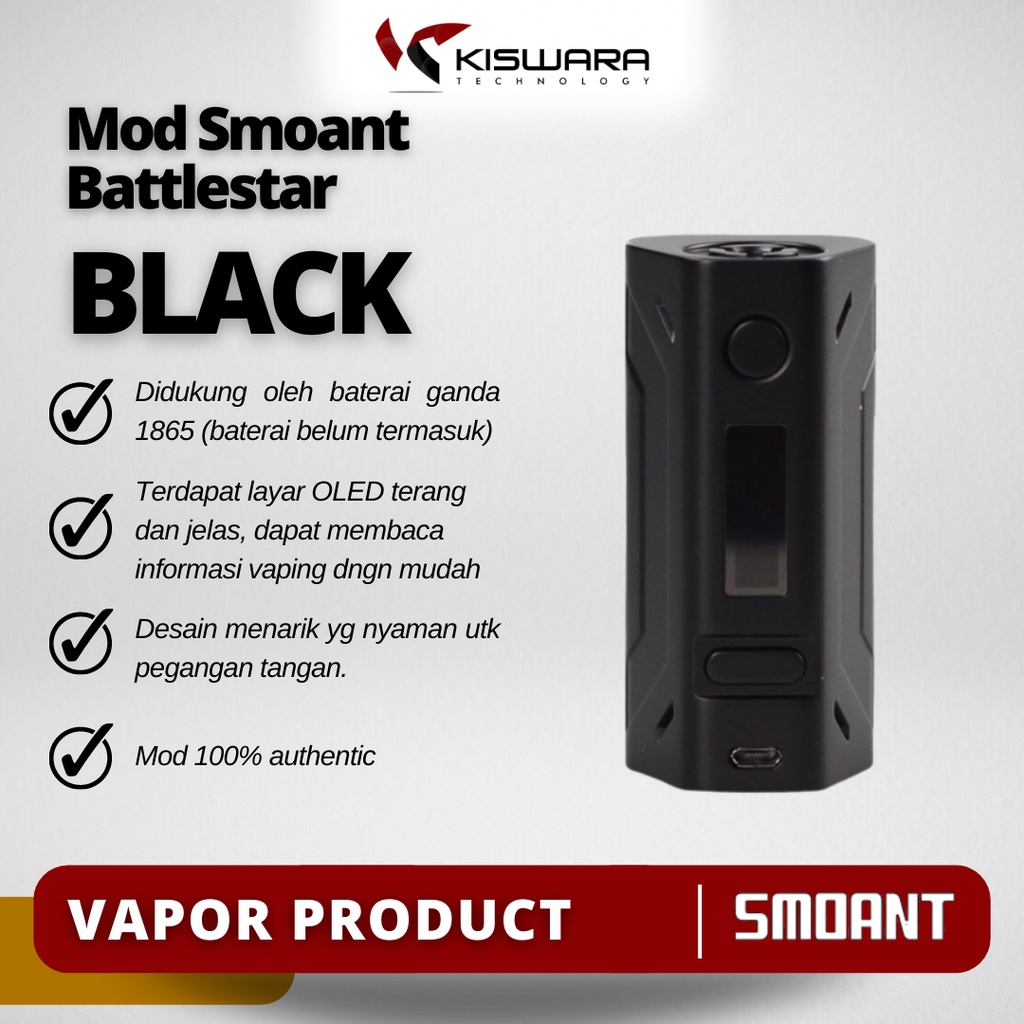 Jual Mod Smoant Battlestar Murah Authentic Black | Shopee Indonesia