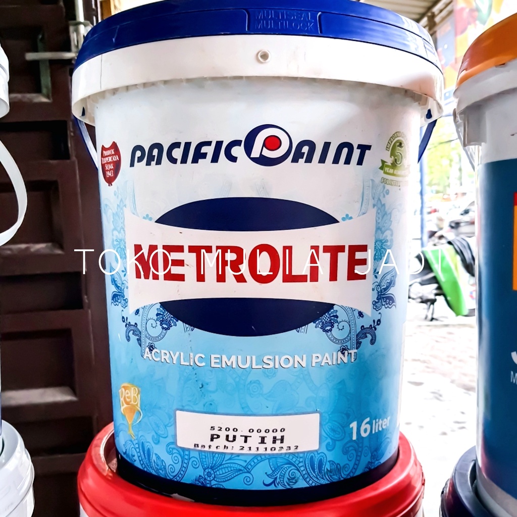 Jual Cat tembok Metrolite 16 Ltr / 23 kg warna putih / cat air dinding ...