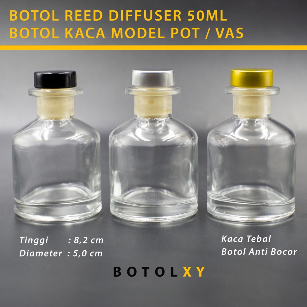 Jual Botol Reed Diffuser 50ml Besar - Vas / Belly Pot - Kaca ...