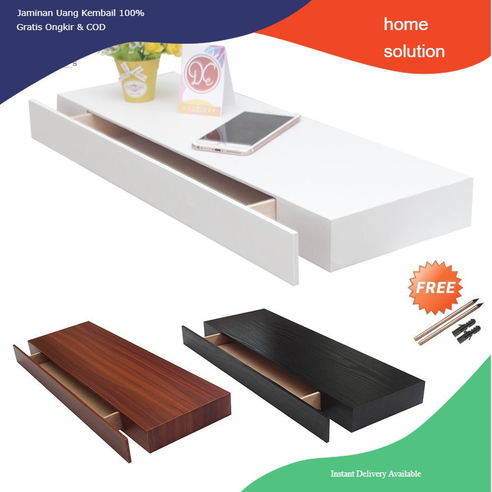 Jual [COD] Rak Dinding Ambalan Laci Melayang/Rak Laci Minimalis dari ...