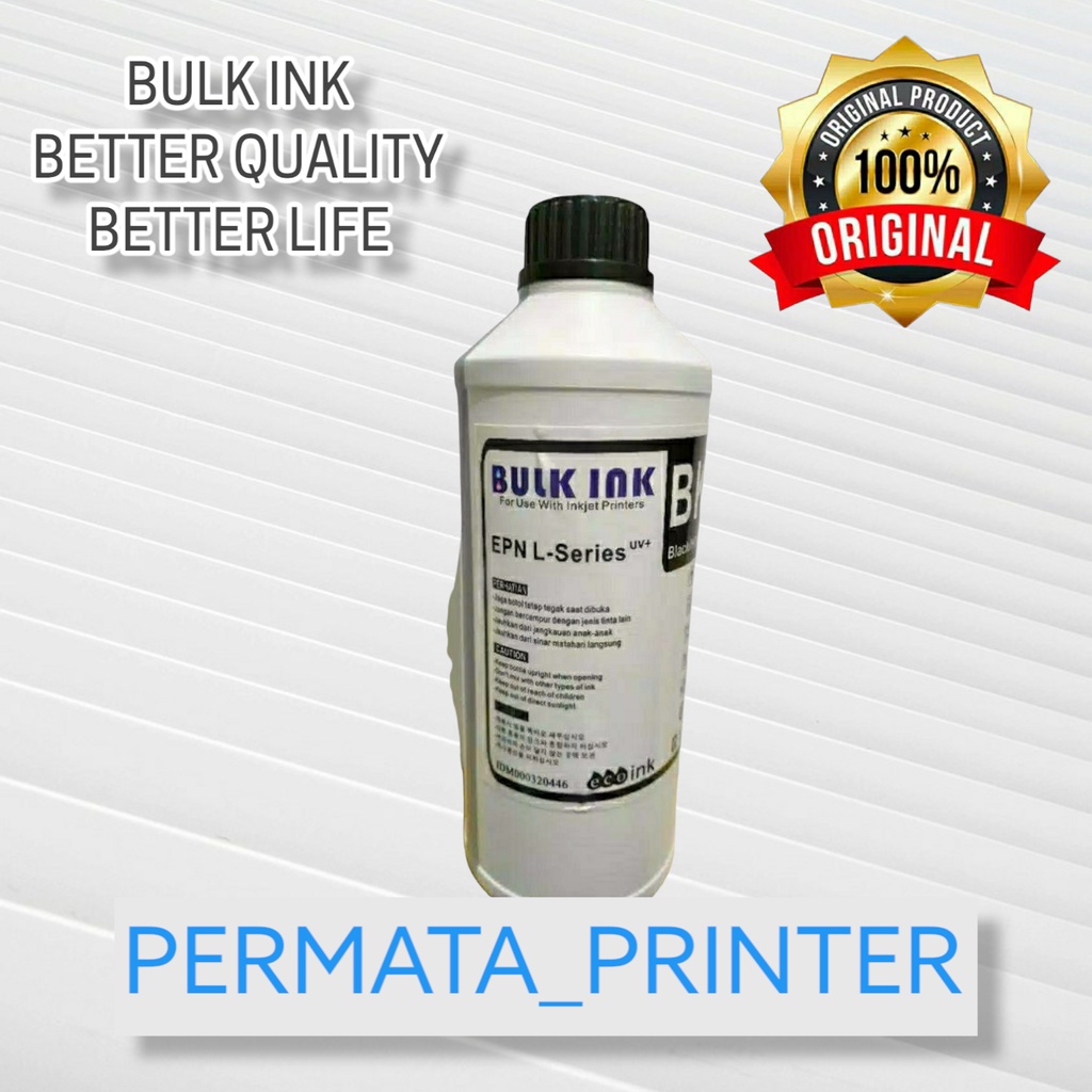 Jual TINTA EPSON BULK INK ORIGINAL - BLACK (1 LITER) | Shopee Indonesia