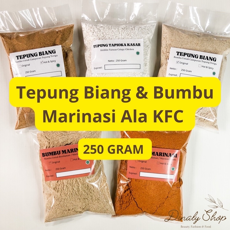 Jual TEPUNG BIANG MARINASI KFC 250 GRAM | TEPUNG SHIHLIN TAIWAN ...