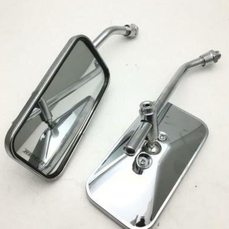 Jual 8K3 SPION RETRO KLASIK CHROME KOTAK PNP SEMUA MOTOR | Shopee Indonesia