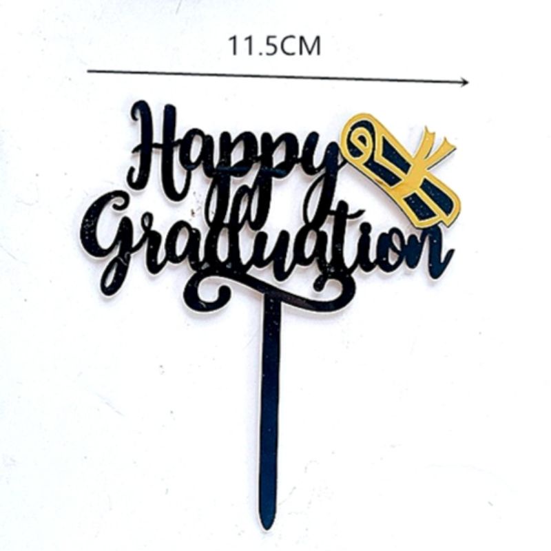 Jual Cake Topper Acrylic Happy Graduation Wisuda | Shopee Indonesia