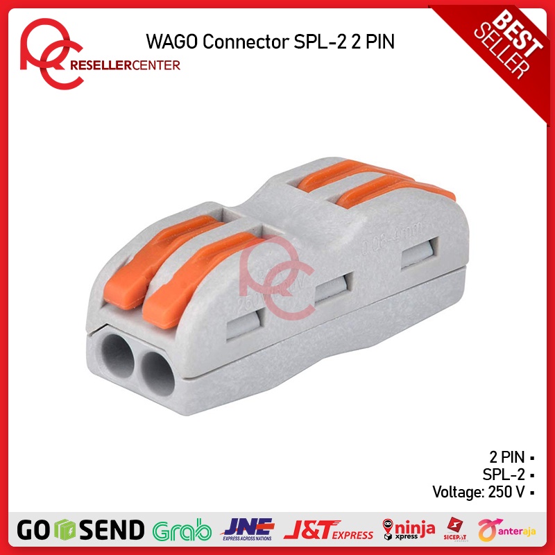 Jual [WAGO SPL-2 10PCS] WAGO Connector SPL-2 2 PIN Compact Terminal ...