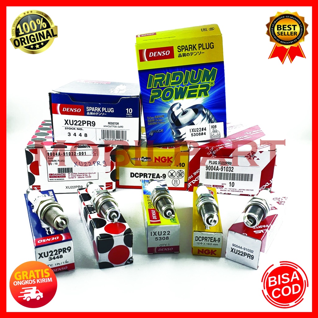 Jual BUSI AVANZA VVTI DAN ALL NEW AVANZA DENSO XU22PR9 DCPR7EA-9 IXU22 ORIGINAL TOYOTA DAIHATSU ...