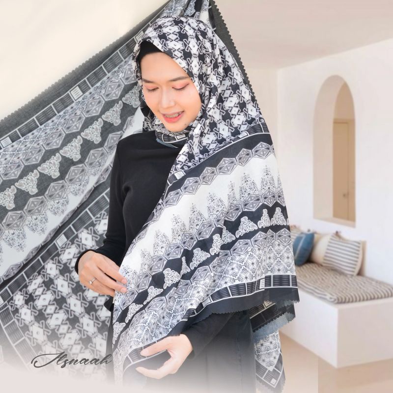 Jual Hijab Jilbab Jumbo Syar'i 140 x 140 cm motif Lunara series // Hijab Jilbab Jumbo Syar'i ...