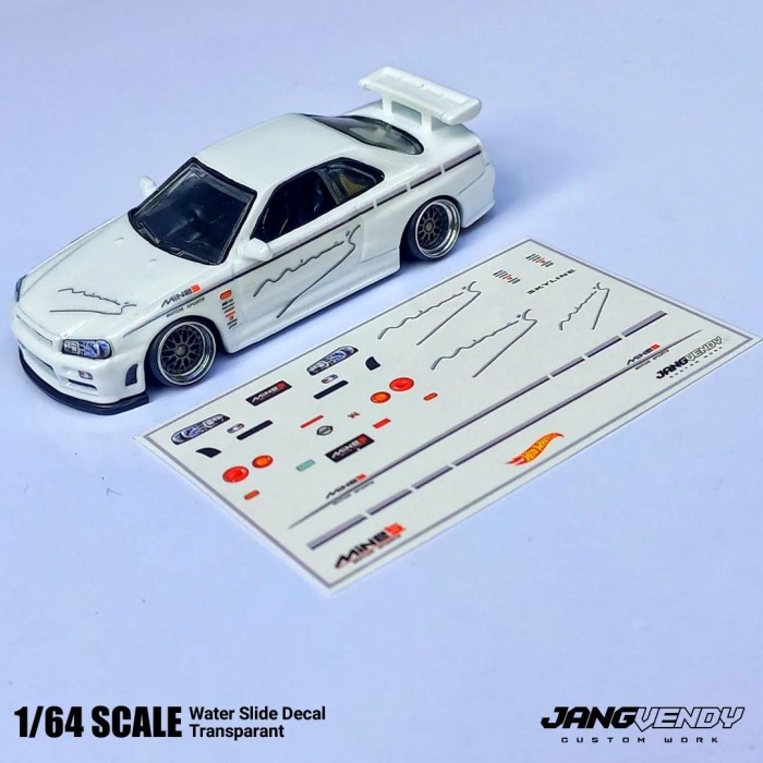 Jual Decal hotwheels NISSAN SKYLINE GT-R R34 MINE'S MOTORSPORT - HS2 ...