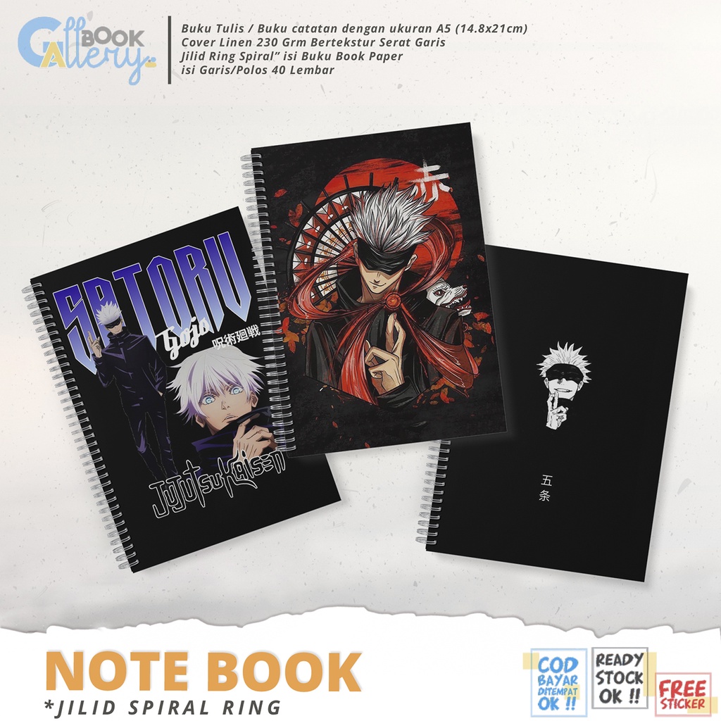 Jual [SP] Buku Tulis / Buku Catatan / Note book Anime Jujutsu Kaisen ...