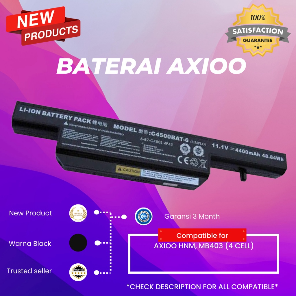 Jual Original Baterai Laptop AXIOO HNM MB403 (4 CELL) | Shopee Indonesia