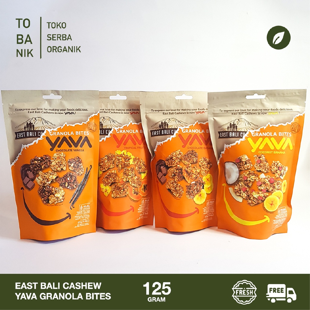 Jual Granola Bites Popcorn Yava East Bali Cashew 125 gr | Shopee Indonesia