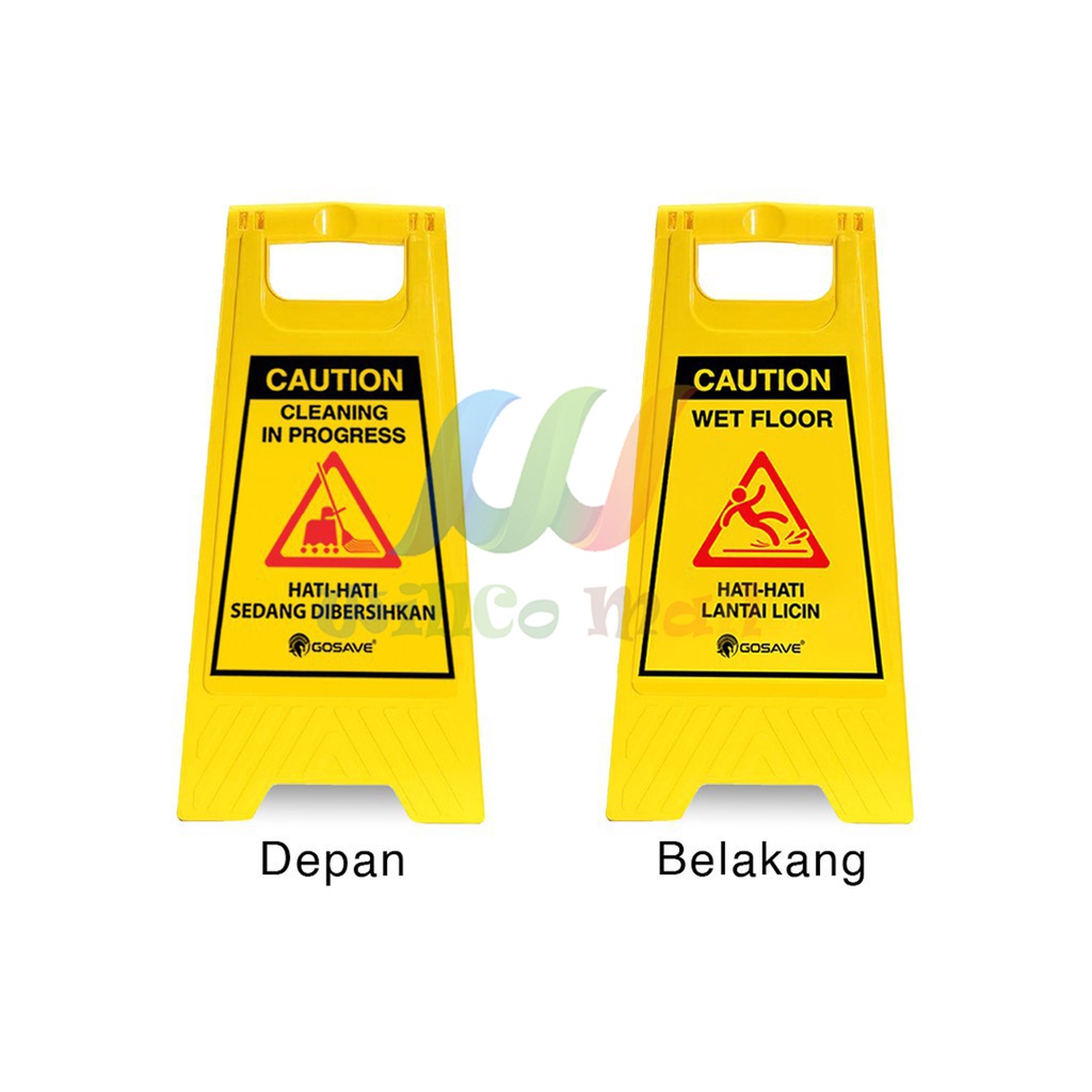 Jual CAUTION WET FLOOR PAPAN PERINGATAN LANTAI BASAH LICIN GOSAVE ...