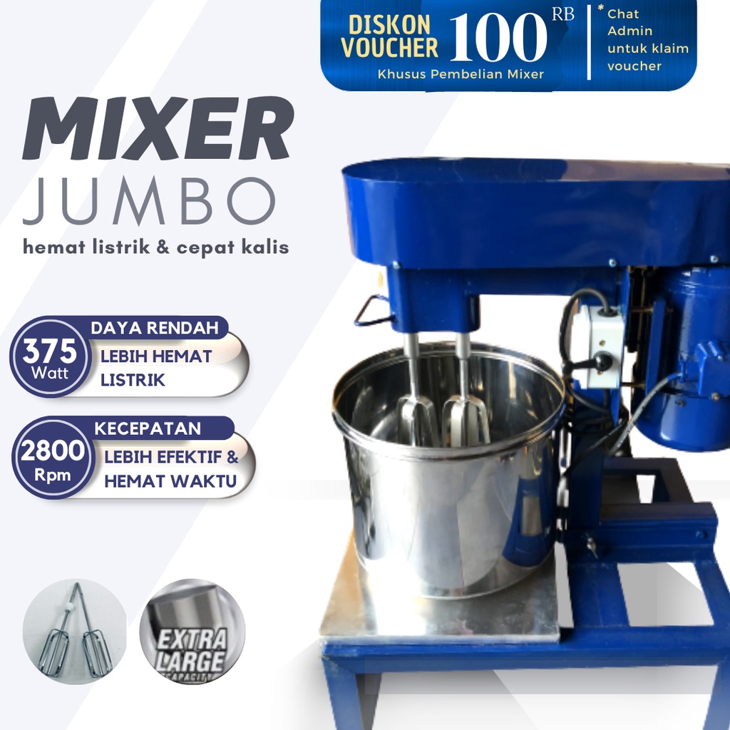 Jual Stand Mixer Kue Mixser Pembuat Es Krim Besar Mixer Jumbo Rakitan ...