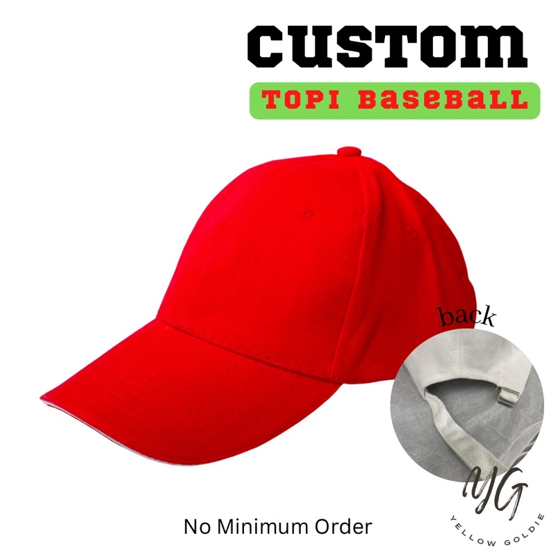 Jual Custom Topi Baseball Hat Sablon Cap Logo Tulisan | Shopee Indonesia