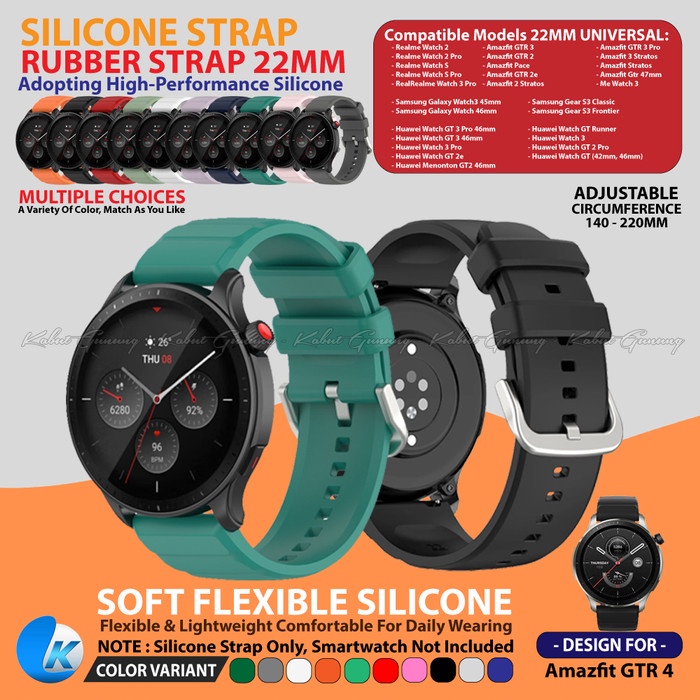 Jual Tali Strap Smartwatch 22mm For Realme Watch 3 2 GTR 3 4 MI S1 ...