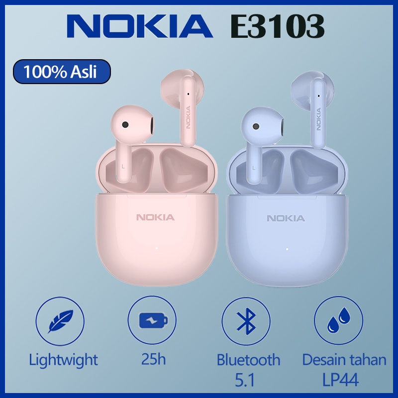 Jual Nokia E3103 ENC True Wireless Earphones TWS Less Latency HD | Shopee Indonesia