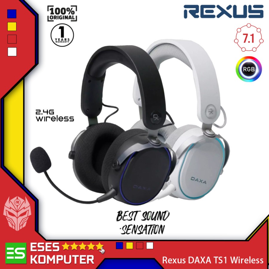 Jual Headset Rexus DAXA TS1 Wireless With Equalizer - Dual Mode ...
