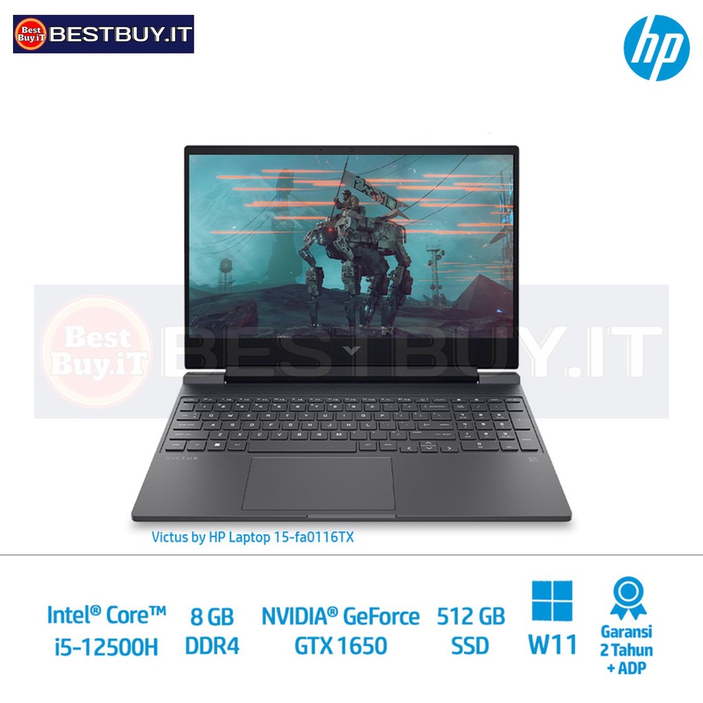 Jual HP Victus 15-fa0116TX i5-12500H 8GB 512GB SSD GTX1650 144Hz W11 OHS | Shopee Indonesia