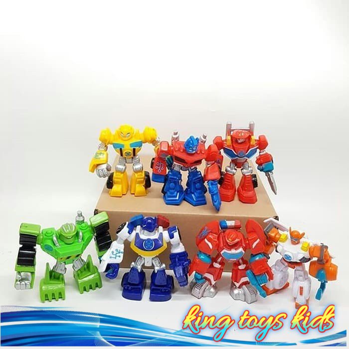 Jual new / Figure Robot Transformers Set isi 7 pcs / Topper Cake Kue ...