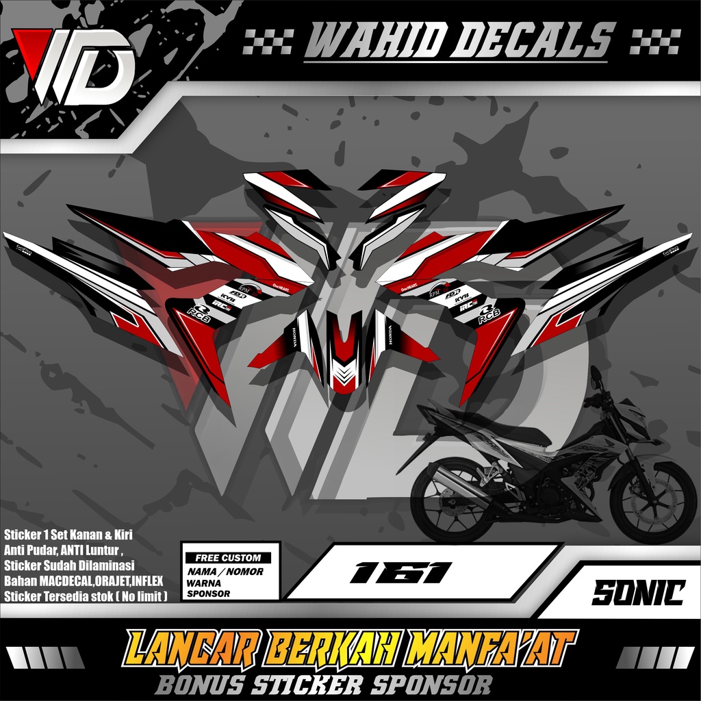 Jual 161 Decal stiker sepeda motor honda sonic full body variasi keren ...