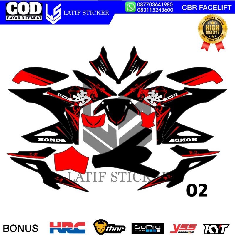 Jual decal motor cbr facelift | Shopee Indonesia